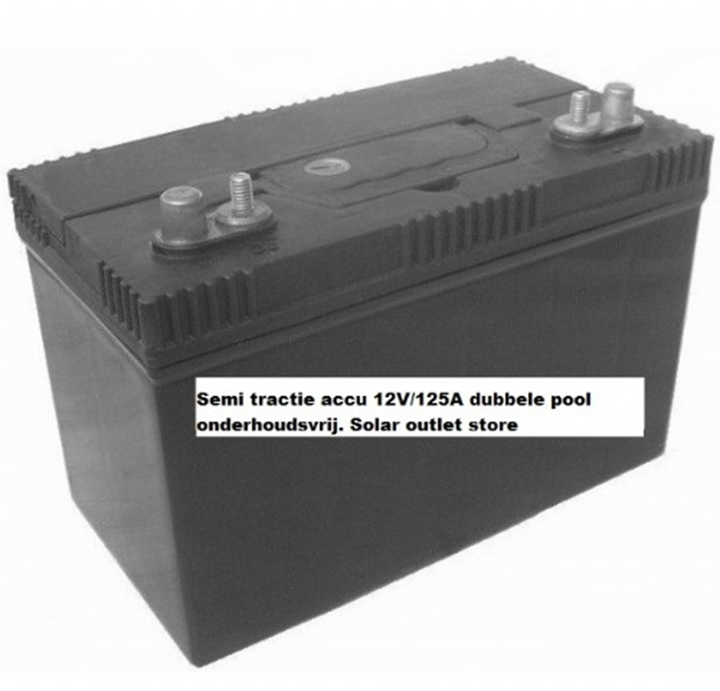 125A/12V semi tractie accu onderhoudsvrij/dubbel pool